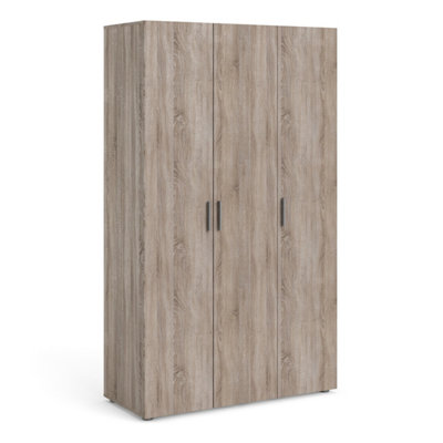 Pepe Wardrobe with 3 doors in Truffle Oak