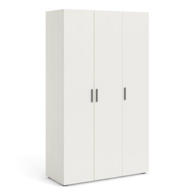 Pepe Wardrobe with 3 doors in White woodgrain | DIY at B&Q