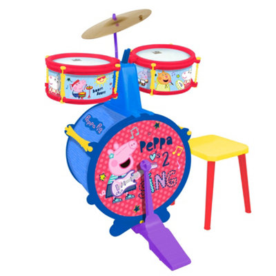Peppa Pig Drum Set Musical Percussion Instrument Educational Toy