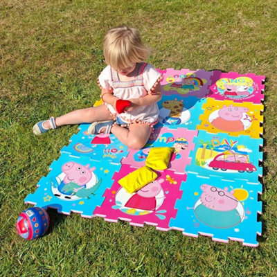 Peppa Pig Foam Play Mat Soft Tiles for Baby Toddler Floor Interlocking ...