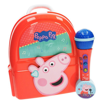 Peppa Pig Microphone & Backpack with built in Music and Sounds Toy Easy ...