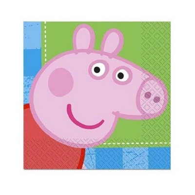 Peppa Pig Napkins (Pack of 16) Multicoloured (One Size) | DIY at B&Q