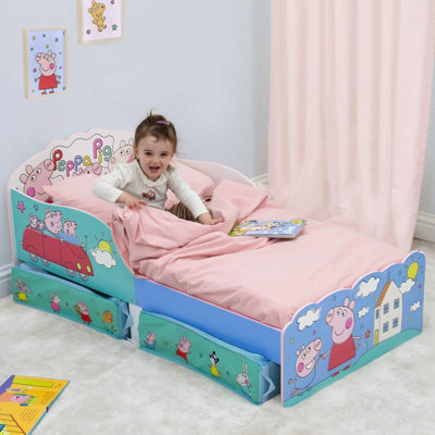 Peppa Pig Playful Toddler Bed with Storage