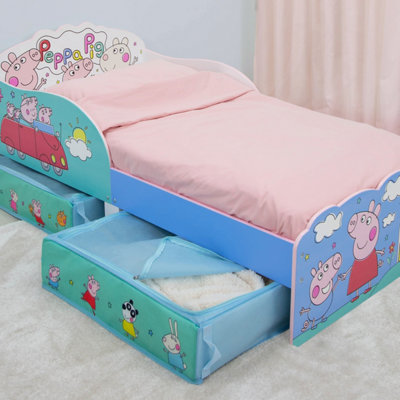 Peppa Pig Playful Toddler Bed with Storage