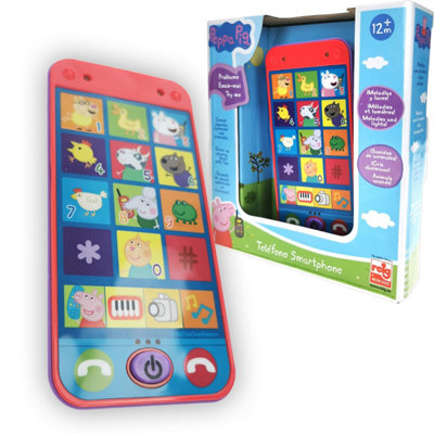 Peppa Pig Smartphone with built in Music, Lights and Sounds Toy Easy-to ...