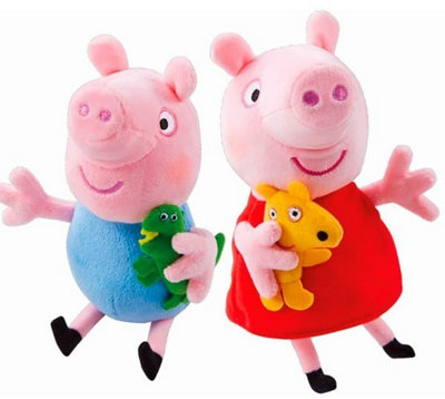 Peppa Pig Soft Plush Toy Set - Peppa & George