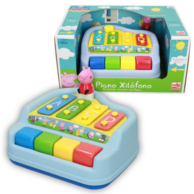 Peppa Pig Xylophone Keyboard with Figurine and built in Music and Sounds