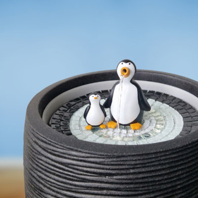 Pepper & Penny Penguin Family - A Hydria Life Fountain Christmas Accessory