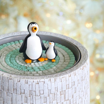 Pepper & Penny Penguin Family - A Hydria Life Fountain Christmas Accessory