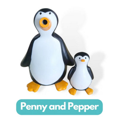 Pepper & Penny Penguin Family - A Hydria Life Fountain Christmas Accessory