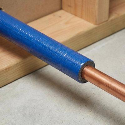 PEPTE 10m Long Blue 35mm Extra Strong Pipe Foam Insulation Lagging Wrap ...