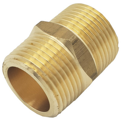 PEPTE 3/4" BSP x NPT Male Union Nipple Thread Joiner Adaptor UK Thread ...