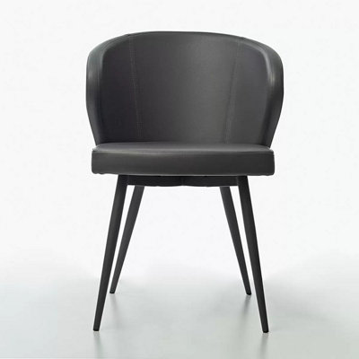 Peressini Doris Grey Faux Leather Dining Chair Modern Upholstered Chair ...