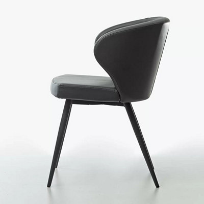 Peressini Doris Grey Faux Leather Dining Chair Modern Upholstered Chair ...
