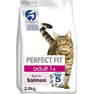 Perfect Fit Adult Dry Cat Food Salmon 750g (Pack of 4)