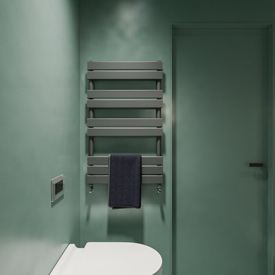 Perfect Sanitary Bathroom Radiator 1000x600mm Anthracite Towel Rail ...