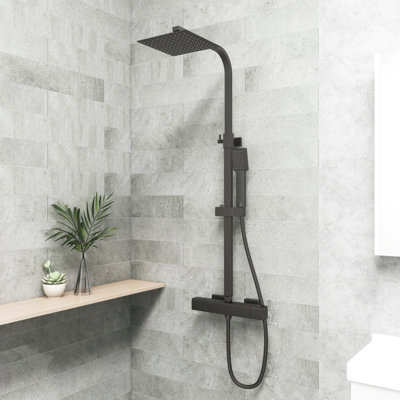 Perfect Sanitary Bathroom Thermostatic Mixer Shower Set Square Bar ...