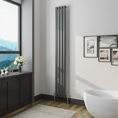 Perfect Sanitary Rads 1800x236mm Single Anthracite Oval Column Tall ...