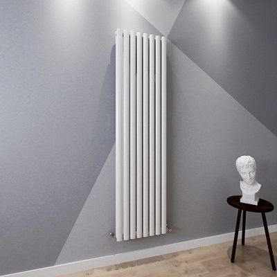 Perfect Sanitary Vertical Radiator 1800x472mm Double White Oval Column ...