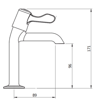 Performa 2158QT Lever QT Sink Tap Pair - Long Neck Quarter Turn Lever ...