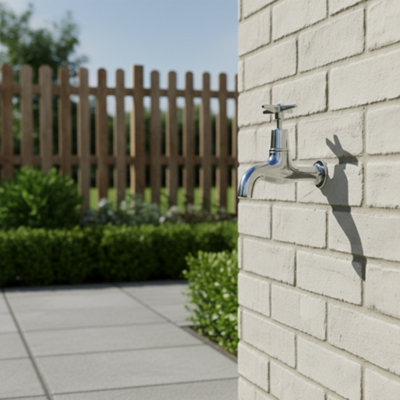 PERFORMA Chrome Basin Pillar Tap Pair, Classic Hot & Cold Taps for Two ...