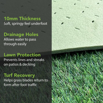 Performance Artificial Grass Underlay Drainage Foam Base for Turf Lawn ...