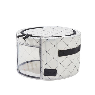 PERIEA 'ABBY' ROUND HOME STORAGE BOXES WITH ZIP LIDS, FRONT WINDOW ...