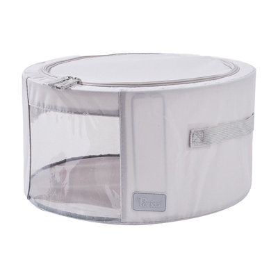 Periea 'Abby' Round Home Storage Boxes with Zip Lids, Front Window ...