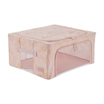 Periea Beau Folding Collapsible Stackable Fabric Home Storage Boxes ...