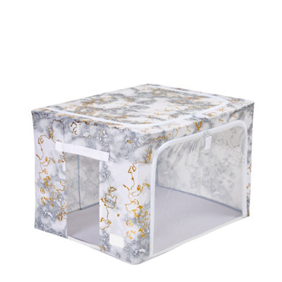 Periea Beau Folding Collapsible Stackable Fabric Home Storage Boxes ...