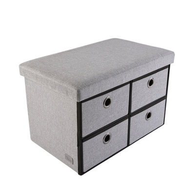 Periea 'Bibi' Large Ottoman Storage Box, 4 Drawers, 280kg Weight Tested ...