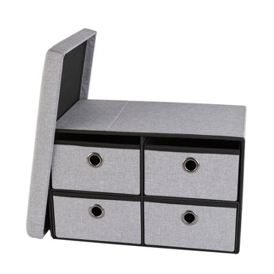 Periea 'Bibi' Large Ottoman Storage Box, 4 Drawers, 280kg Weight Tested ...
