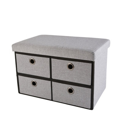 Periea 'Bibi' Large Ottoman Storage Box, 4 Drawers, 280kg Weight Tested ...