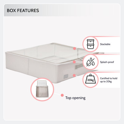 Periea Casey Underbed Storage Boxes with Lids - Foldable, Stackable ...