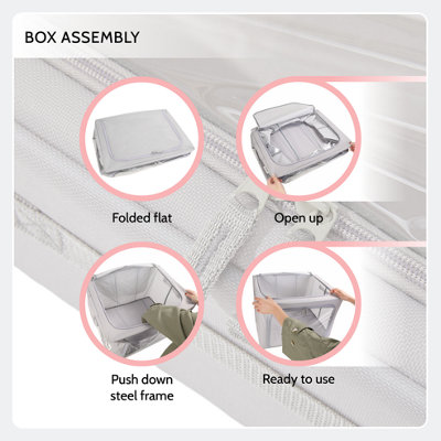 Periea 'Casey' Underbed Storage Boxes with Lids - Foldable, Stackable ...