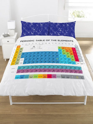 Periodic Table Double Duvet Cover and Pillowcase Set | DIY at B&Q