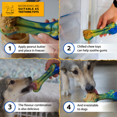 Perky Tails (Jumbo Bones) - Indestructibe Dog Toys for Large Dogs, 2-Pack