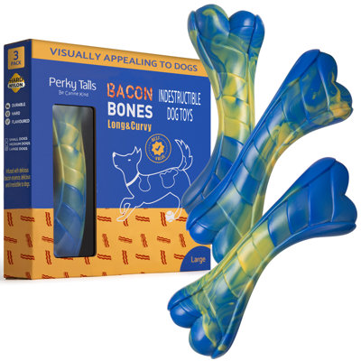 Perky Tails (Long & Curvy Bones) - Indestructibe Dog Toys for Large ...