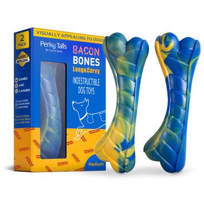 Perky Tails (Long & Curvy Bones) - Indestructibe Dog Toys for Small to ...