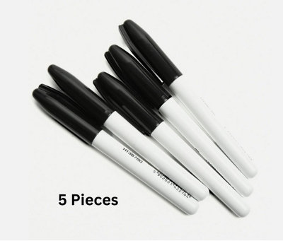 Permanent Markers Black Colour Marker Pen Mix School Office Black ...