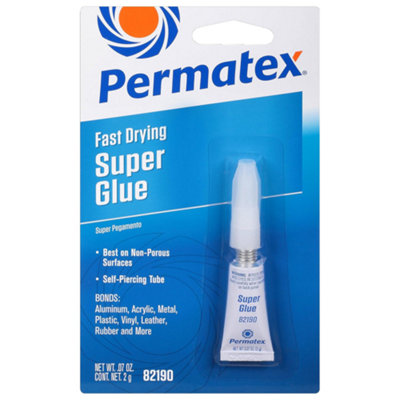 Permatex 82190 Super, Easy to Apply, Fast Drying, Super Strong Adhesive ...