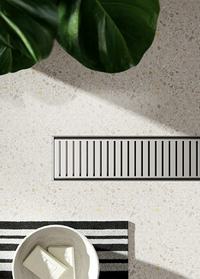 Perpendicular Slot Channel Drain 1000mm x 74mm x 27mm, 316 Stainless ...