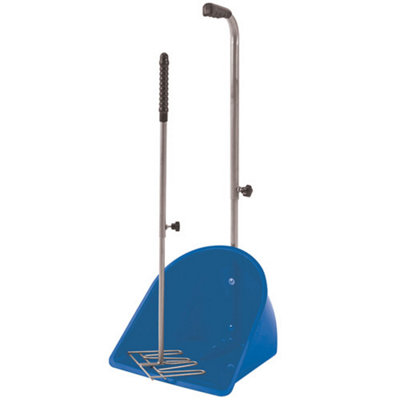 Perry Equestrian Muck Grabber Blue Horse Manure Scoop with Retractable ...
