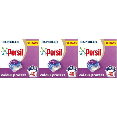 Persil 3in1 Colour Protect Washing Capsules Cold Washes 40W Pack of 3 ...