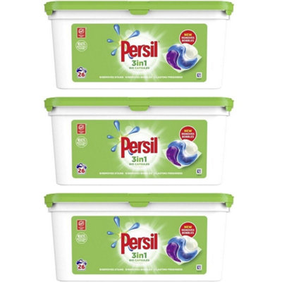 Persil Bio 3 in 1 Laundry Washing Capsules 26 Washes 840gm Pack of 6 ...