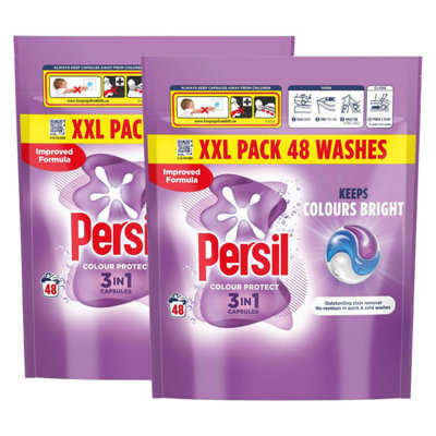 Persil XXL 3 in-1 Washing Capsules Colour Protect Keeps Colour Bright ...