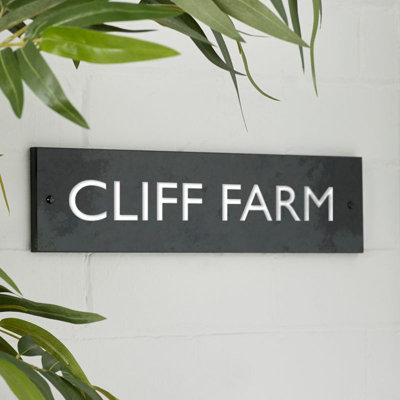 Personalised Engraved Slate House Sign 40cm x 10cm