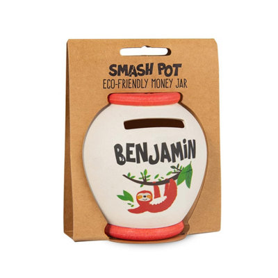 Personalised Smash Pot Moneybox - Benjamin - With Over 100 Popular ...