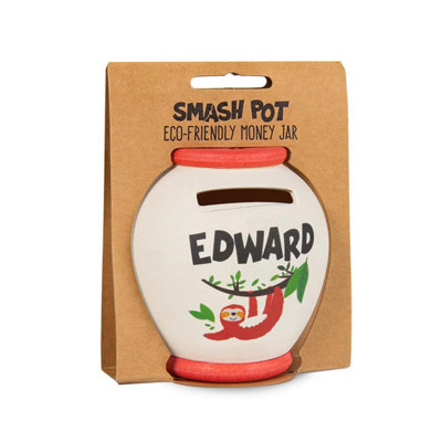 Personalised Smash Pot Moneybox - Edward - With Over 100 Popular Names ...