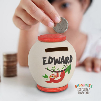 Personalised Smash Pot Moneybox - Edward - With Over 100 Popular Names ...